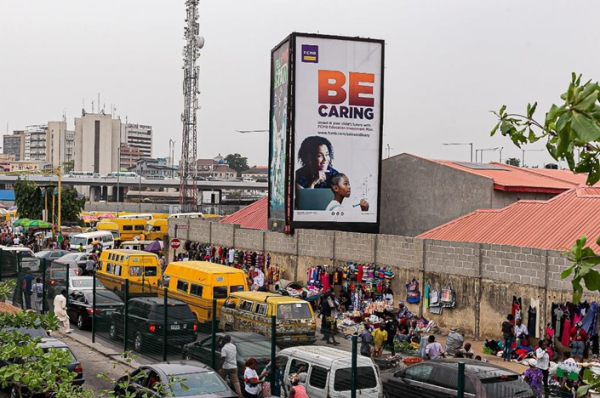 Portrait Billboard at Obalende Roundabout, St Gregory Road, Lagos State ...