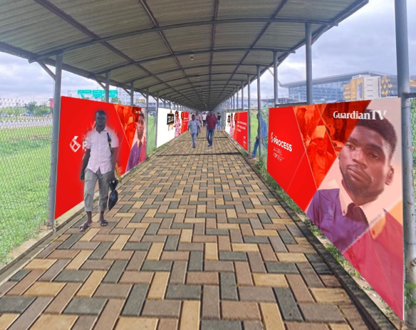 Wall Panel Along International Airport Pedestrian Bridge, Ikeja,Lagos ...